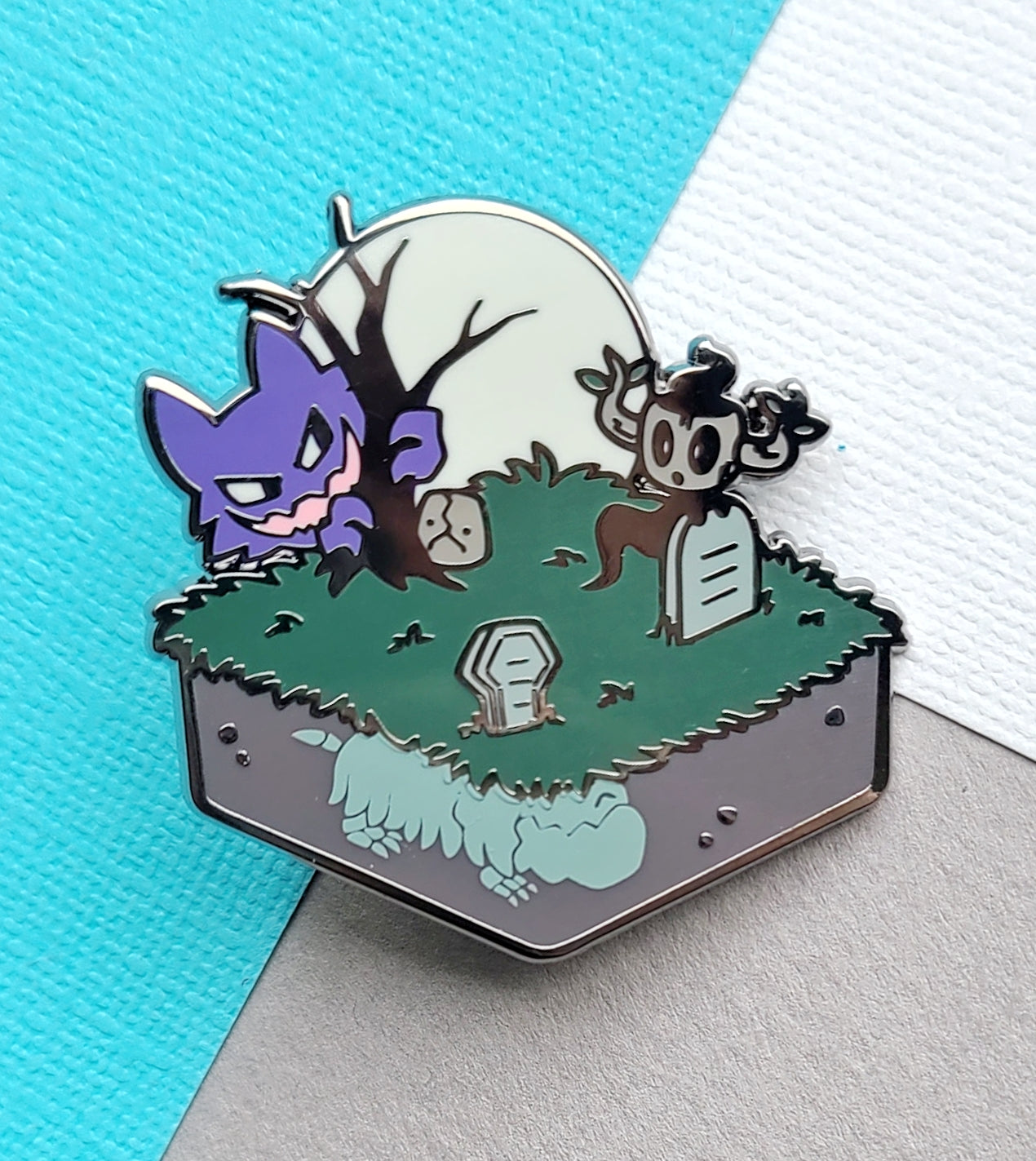 PokeHabitat: Graveyard Enamel Pin – porterillustration