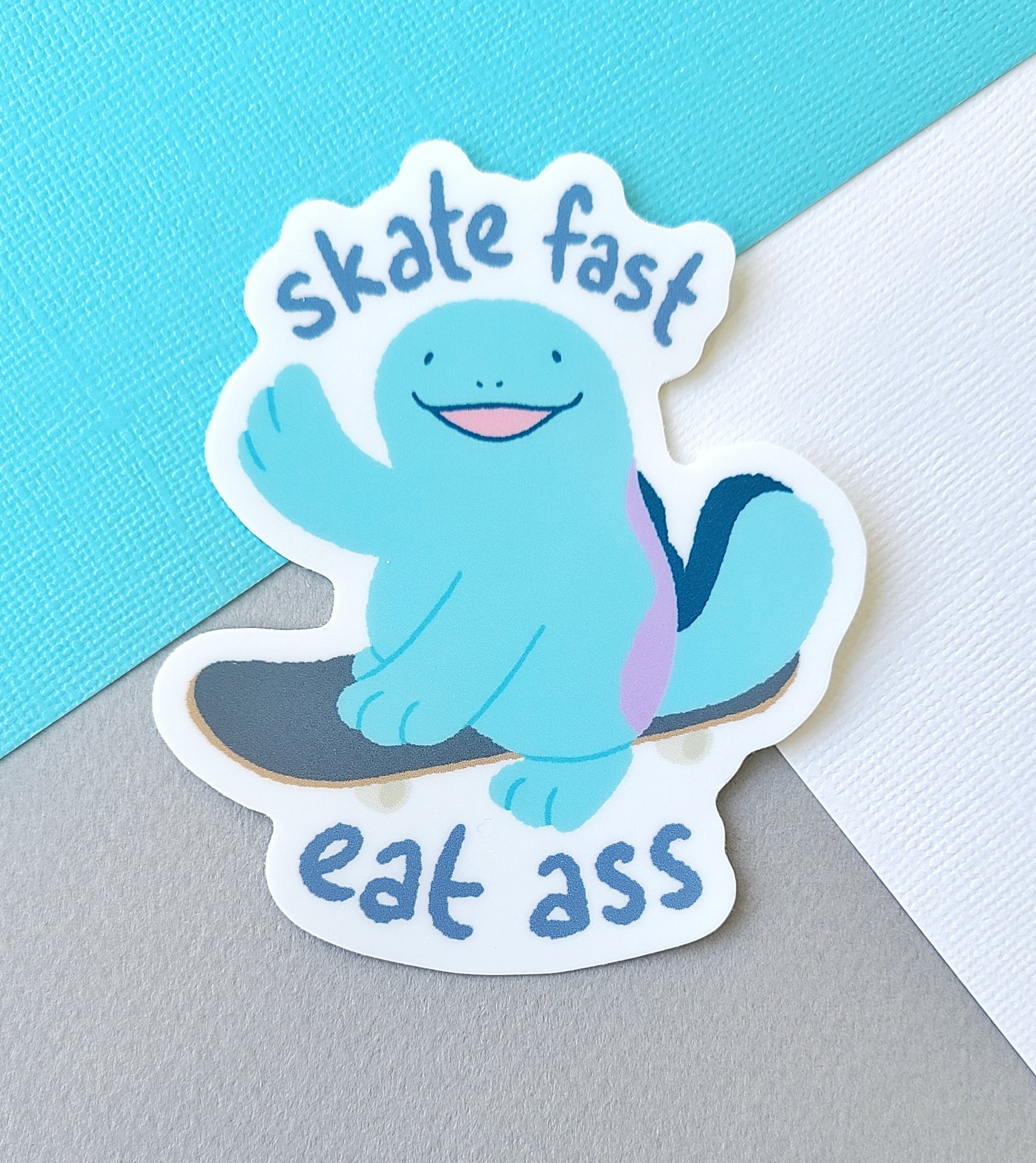 Skate Fast Quag Vinyl Sticker – porterillustration